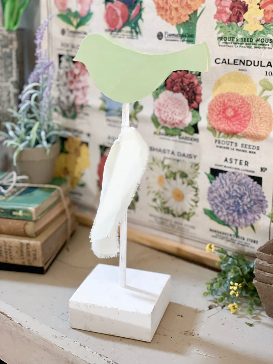 Bird on Dowel – Birch Lane by Jennifer